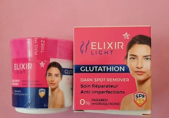 Crème de visage ELIXIR LIGHT glutathione soin réparateur anti-imperfections activateur d’éclat ...