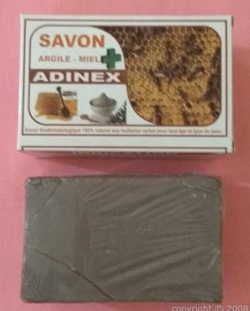 Savon argile-miel ADINEX au beurre de karité miel huile de coco et ...