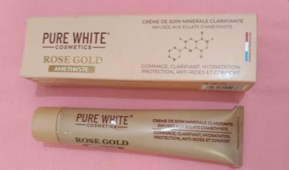 Tube Crème PURE WHITE Rose Gold Soin minérale clarifiant gommant ...